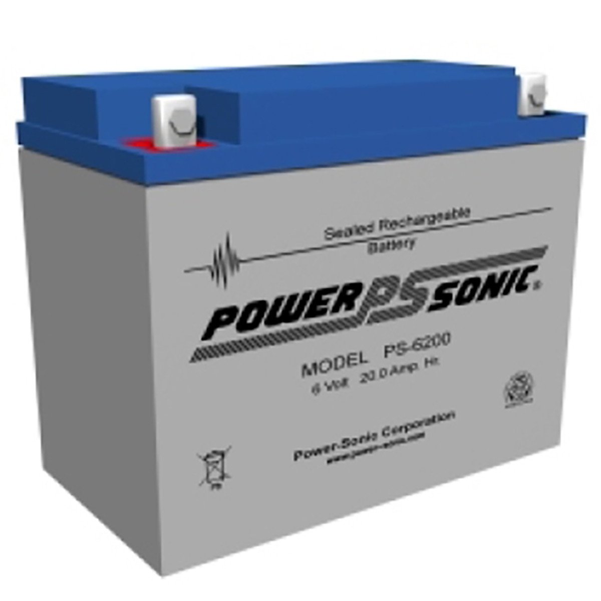 PowerSonic PS-6200 Battery 6V 20Ah VRLA - Canadian Battery Store