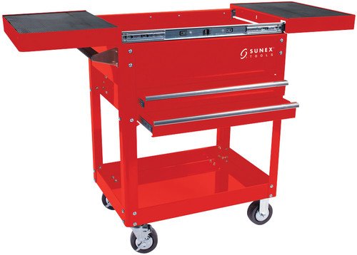 Sunex Compact Slide Top Utility Cart – Red - Battery Store