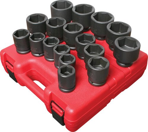 SUNEX SUN-4683 17-Pc 3/4" Dr. Heavy Duty Sae Impact Socket Set ...