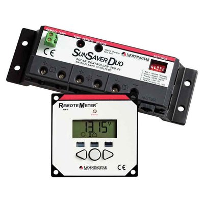 Morningstar SSD-25RM Sun Saver DUO 25 Amp Regulator with Remote Meter ...